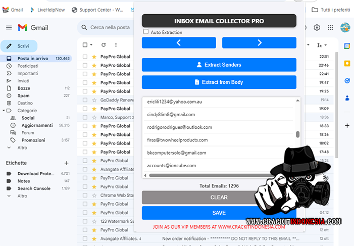 Inbox Email Collector (Gmail) v2.4 Cracked - Crackit Indonesia